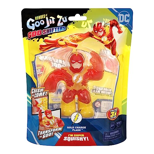 Heroes of Goo Jit Zu Goo Shifters DC Super Hero Stretchy Action Figure Gold Charge Flash ...