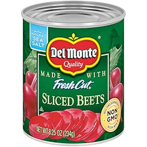 Amazon.com : Del Monte Canned Fresh Cut Sliced Beets with Natural Sea ...