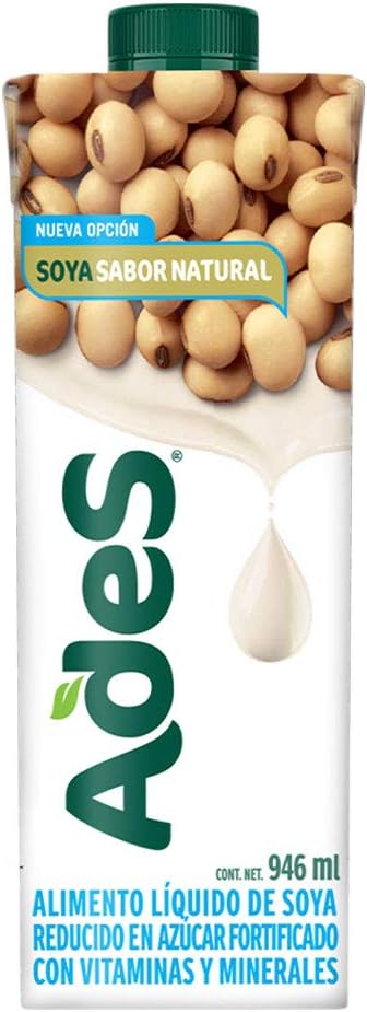 Ades Soya, Natural Light, 946 mililitros. Paquete de 12: Amazon.com.mx