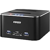 Amazon.com: FIDECO Hard Drive Docking Station, USB 3.0 SATA HDD Docking Station for 2.5 & 3.5 ...