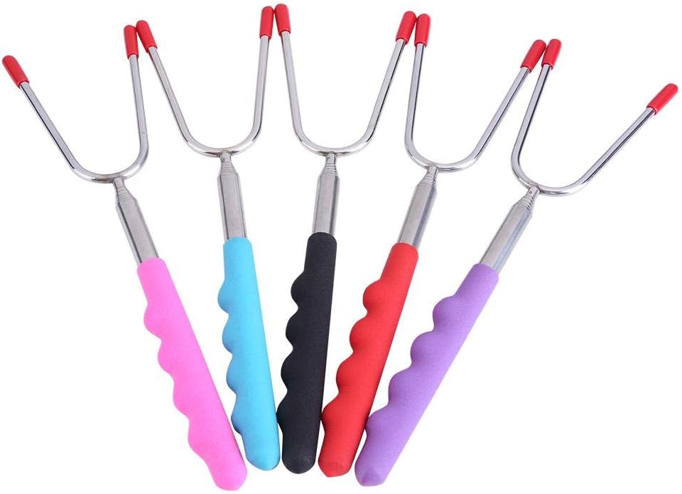 Amazon.com: Yosoo Telescopic Fork Extendable Long Handle Fork Barbecue ...