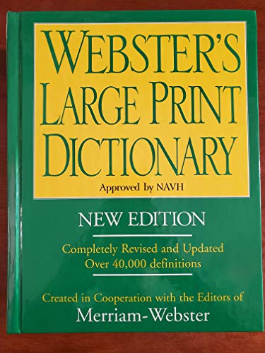 Webster's Large Print Dictionary - New Edition: Lorraine Marchi ...