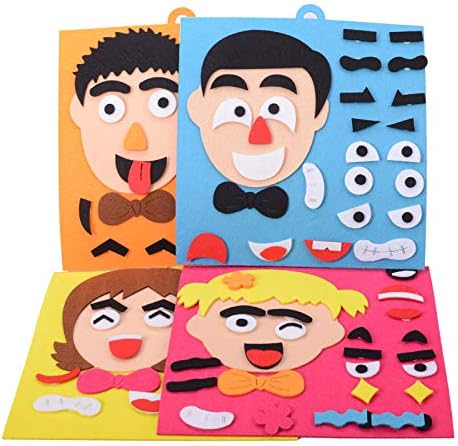 Felt Make a Face Stickers – Emotion Change Puzzle – Mosaic Sticker Art ...