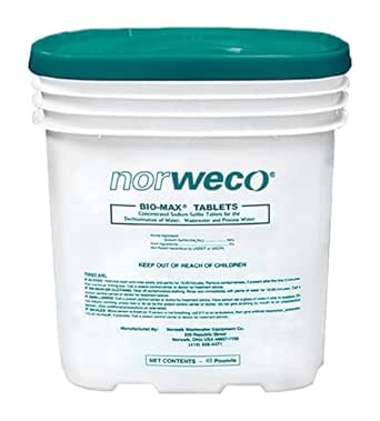 Norweco 48lb. Bio-Max Dechlorination Tablets: Amazon.com: Industrial ...