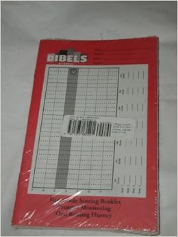Dibels First Grade Scoring Booklet Progress Monitoring Nonsense Word ...