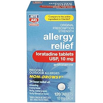 Amazon.com: Rite Aid 24 Hour Loratadine Allergy Relief Tablets - 10 mg ...