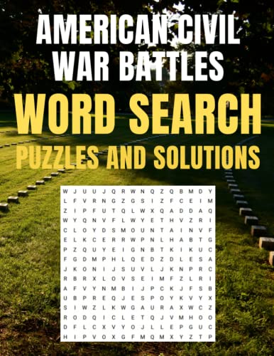 Word Search: American Civil War, Search And Find 400 Battles in This ...