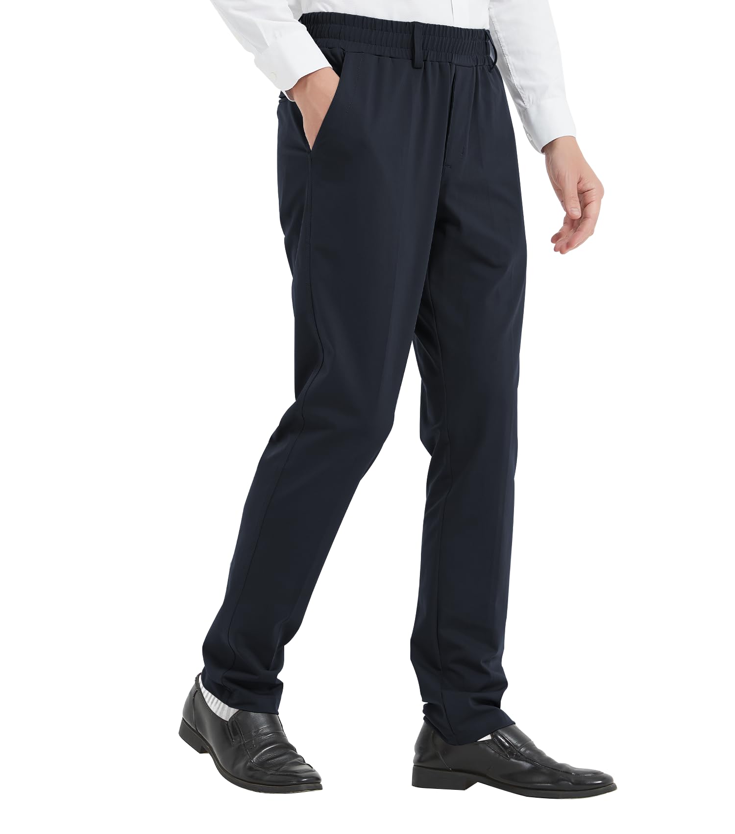 LETAOTAO Mens Elastic Waist Pants for Seniors High Stretch Expandable ...