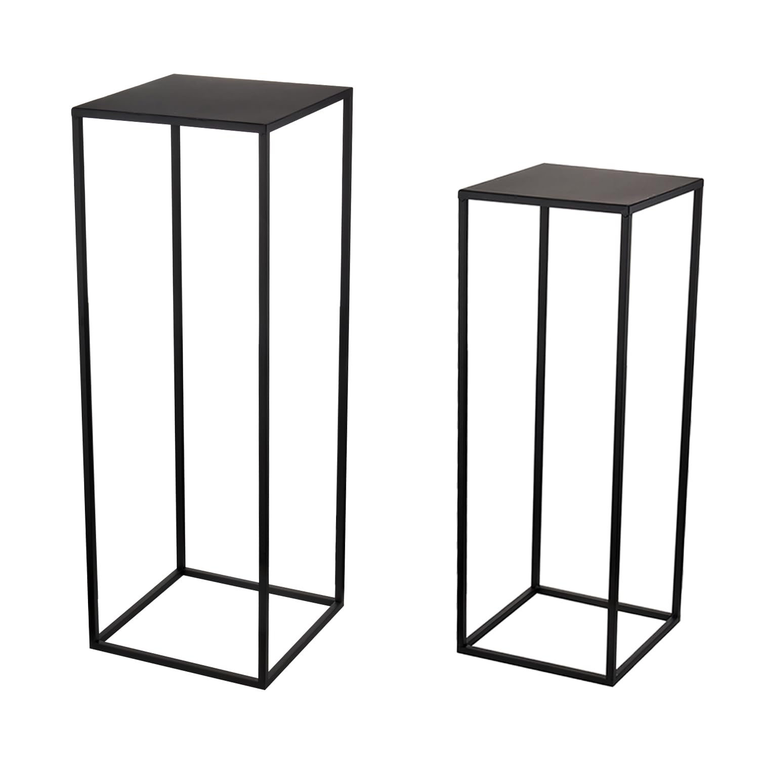 Pack of 2 Already Assembled Black Plant Stand indoor stable steel frame ...