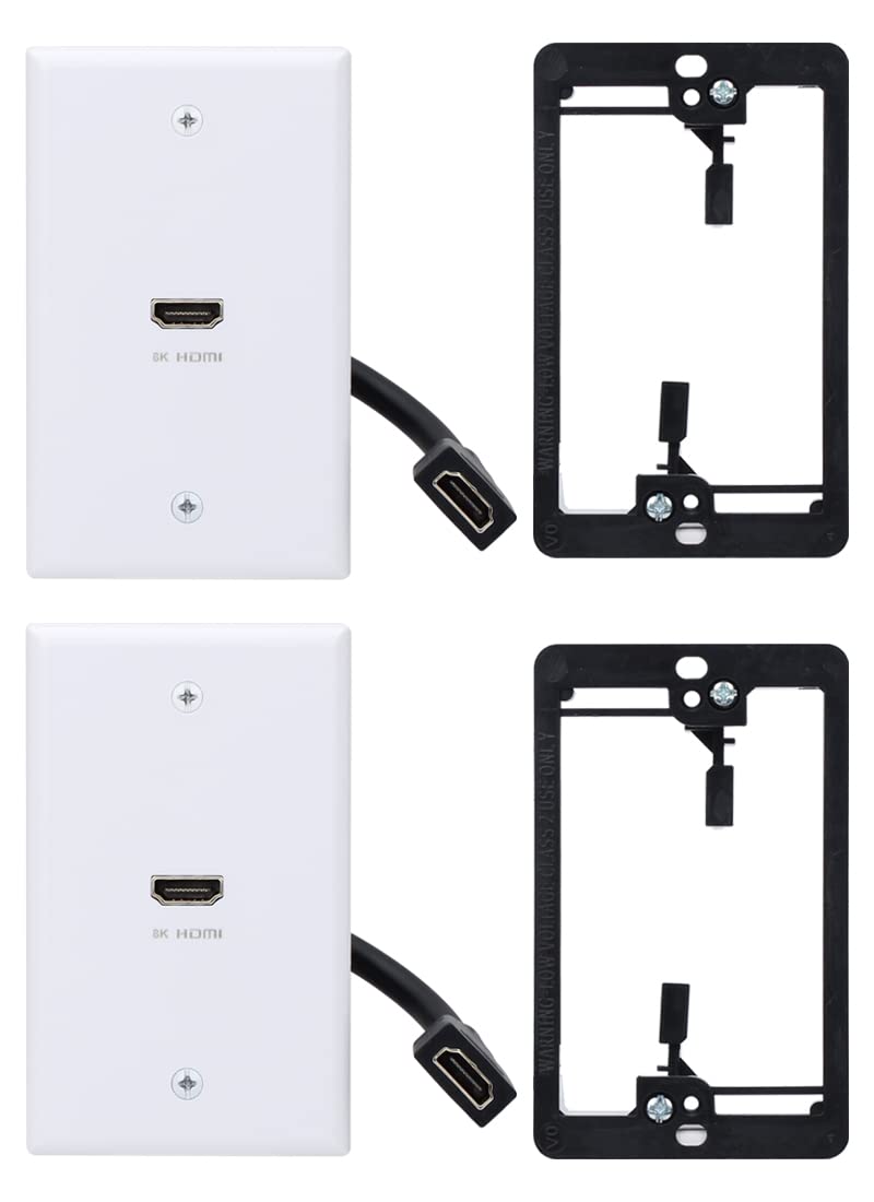 Mua YOEMELY 8K HDMI Wall Plate 1 Port 2 Pack, White HDMI Wall Plate ...