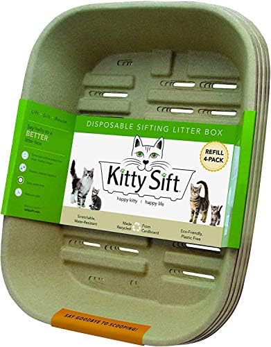 Kitty Sift Disposable Sifting Litter Box and Liners, Large and Jumbo ...
