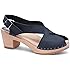 Amazon.com | Sandgrens Swedish High Heel Wood Clog Sandals for Women ...