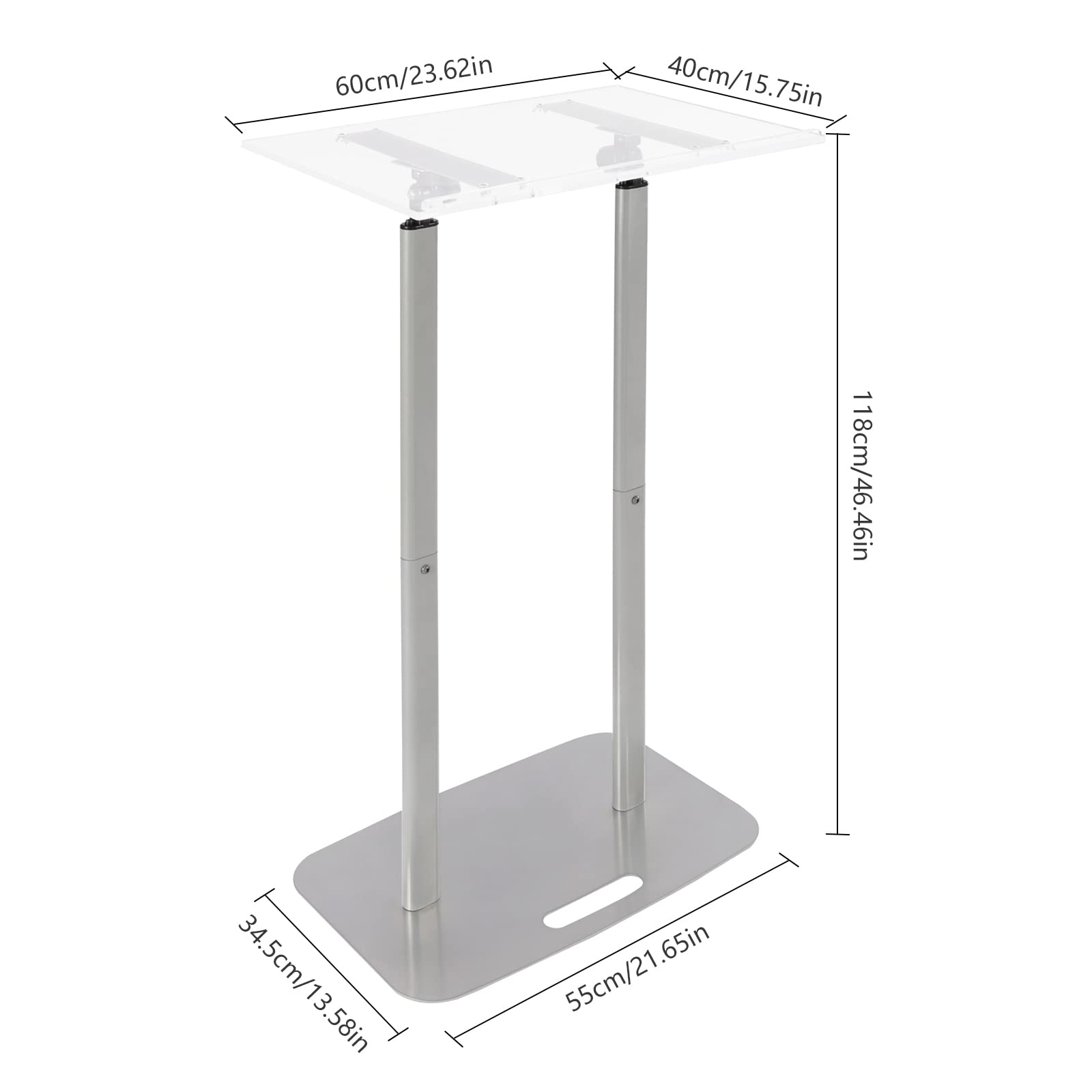 CNCEST Clear Acrylic Lucite Podium Pulpit Lectern Transparent Acrylic ...