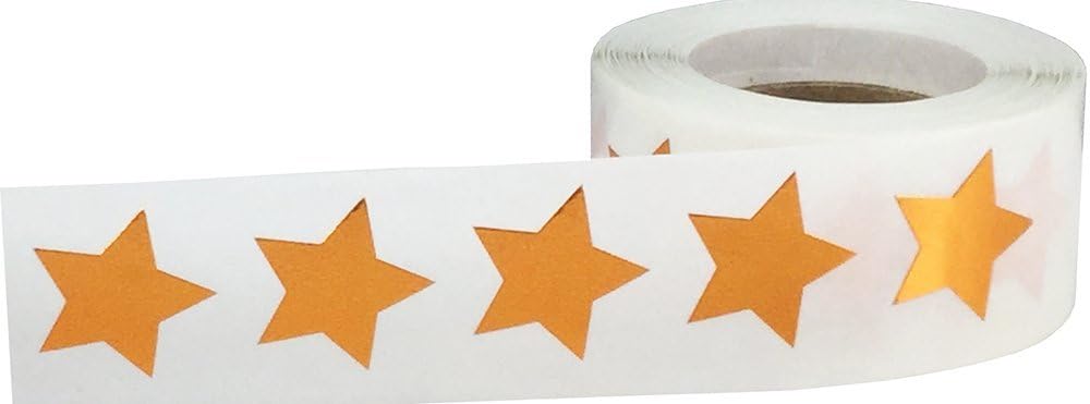 Metallic Bronze Star Stickers, 19 mm 3/4 Inch Shiny Labels 500 Pack ...