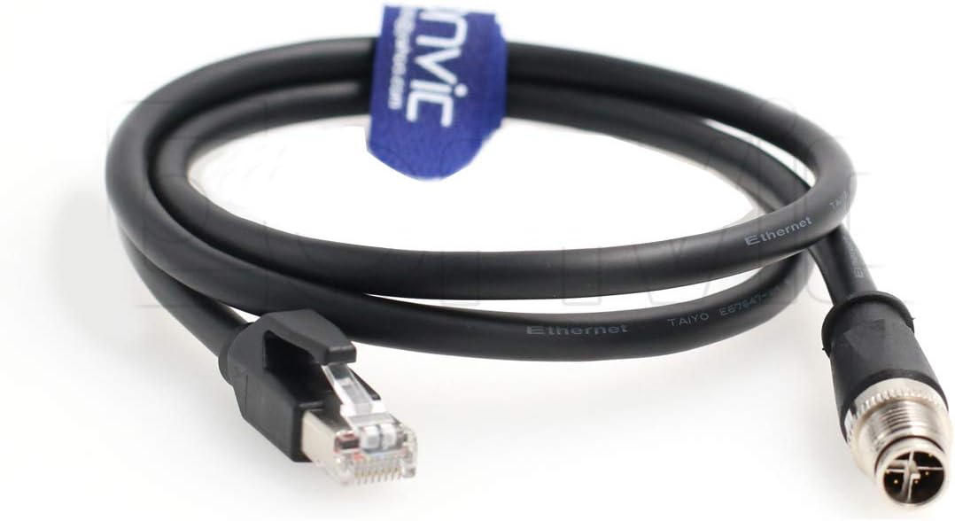 Eonvic Cognex Industrial Ethernet M12 X-Type to RJ45 High-Flex GigE ...