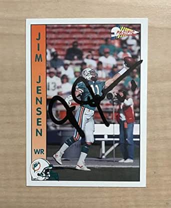 Amazon.com: JIM JENSEN MIAMI DOLPHINS SIGNED AUTOGRAPHED 1992 PACIFIC ...