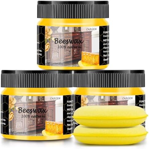 CARGEN 3 PCS Wood Seasoning Beewax Natural Beewax Traditional Wood Wax ...
