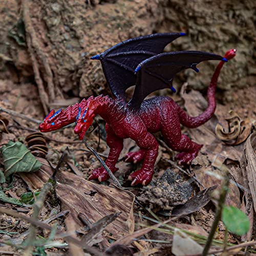 SIENON Dragon Toy Figures-4pcs 5 Inch Plastic Dragon Figurines with ...