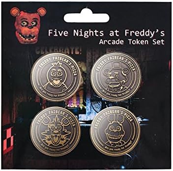 FNAF Five Nights At Freddy's Collectible Arcade Token Set Coins: Amazon ...