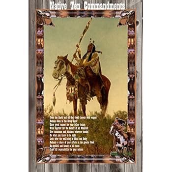 Amazon.com : Native American 10 Commandments Poster Native American ...