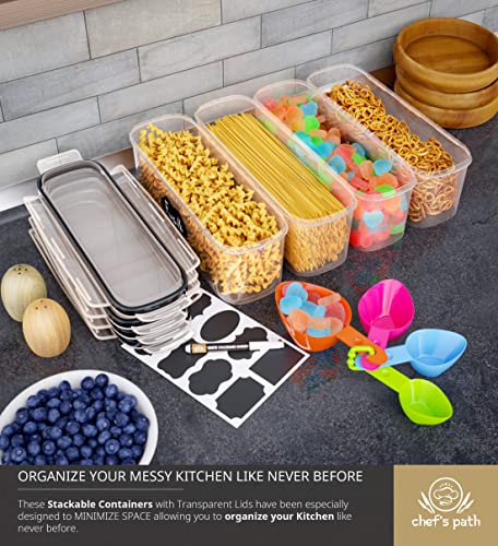 Chef's Path Airtight Food Storage Container Set (Set of 6) - Ideal for ...