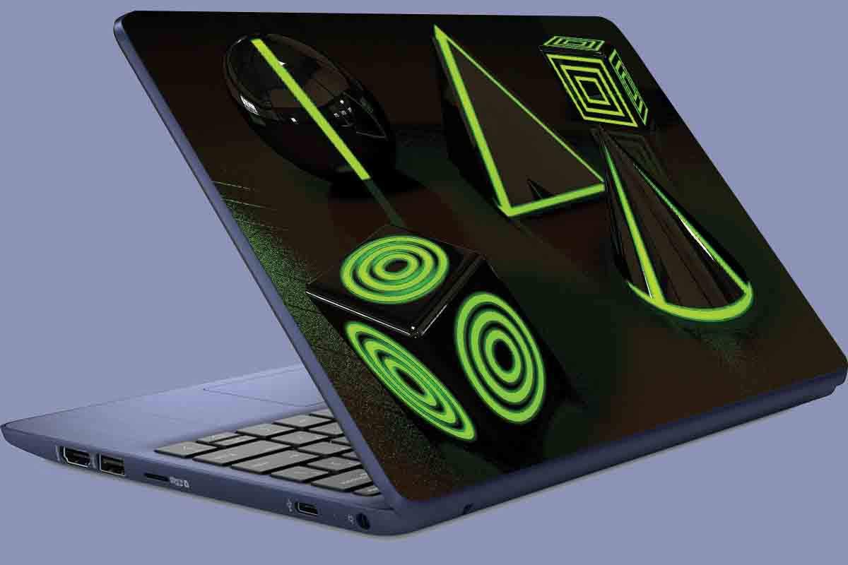 Geometrical Shapes Laptop Skin Sticker|Printed Laptop Sticker/Skin|HD ...