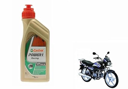 castrol Power1 4T 1L Bike Engine Oil Hero Splendor Plus (10W-50 ...