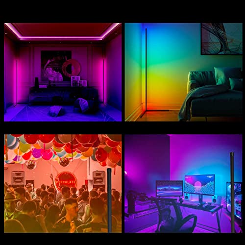 Rayefo RGB Corner Floor LED Lamp Color Changing 356 Mood Lighting Modes ...