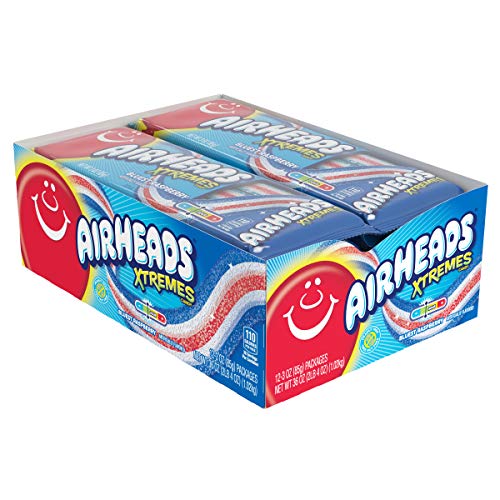 Airheads Xtremes Belts Sweetly Sour Candy, Halloween Treat, Rainbow ...