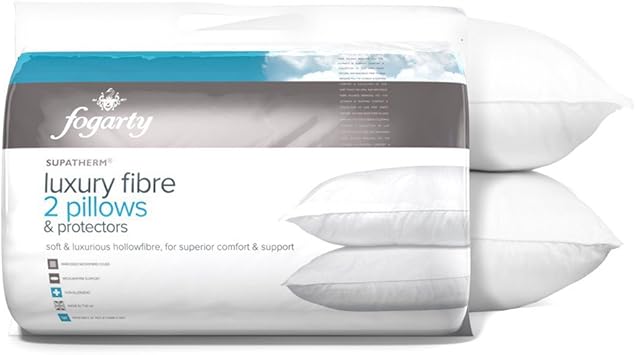 Fogarty Supatherm Luxury Fibre Pillow Pair & Protectors. New Pillows ...