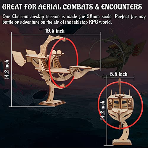 Eberron Elemental Airship Model Wood Laser Cut Fantasy Skyship Terrain ...