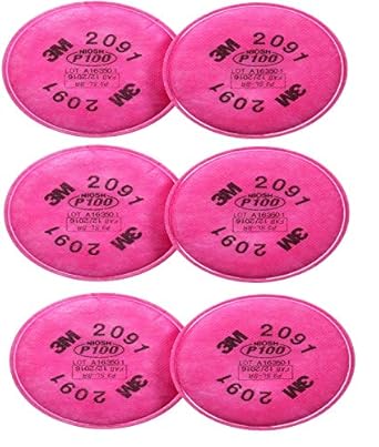 3M 2091 P100 Particulate Filter, 3 Pairs: Amazon.com: Industrial ...