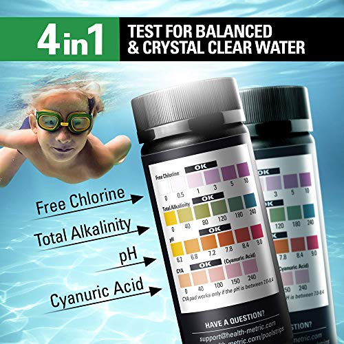 Health Metric 4-Way Pool and Spa Test Strips | 2 x 50 ct | Swimming ...
