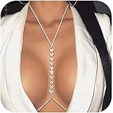 Amazon.com: 14K Gold Sexy Body Chains for Women, Layered Rhinestone Crossover Bikini Bra Body ...