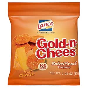 Amazon.com: Lance Gold-N-Cheese Baked Snack Crackers, Single-Serve 1.25 ...
