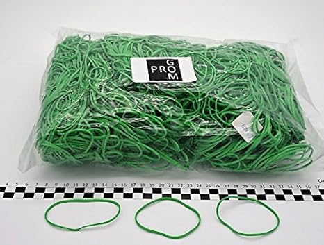 Progom - Gomas Elasticas - 80(Ø50)mm x 1.7mm - Verde - bolsa de 1kg ...