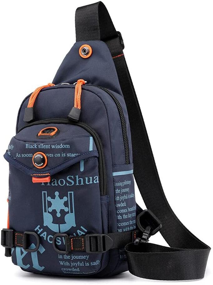 Nylon Men Bolsa de pecho Mochila Mochila Mochila Viaje Casual Masculino ...