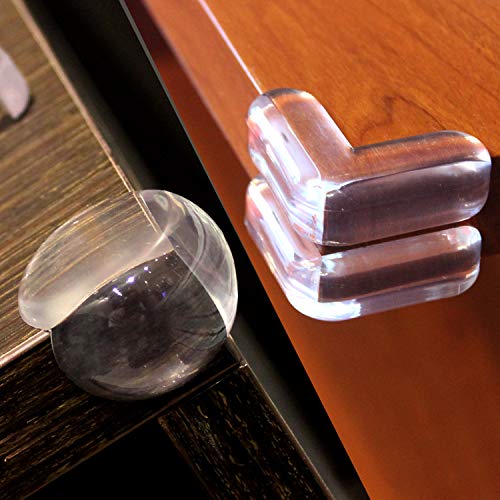 Safety Corner Protectors with Upgraded Adhesive (16 L Shaped+8 Ball ...