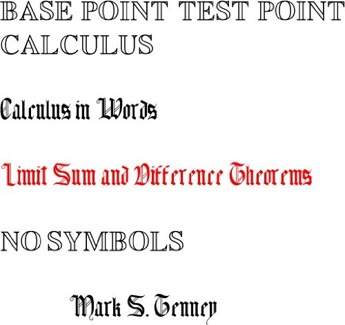 Mua Base Point Test Point Calculus Limit Sum and Difference Theorems ...