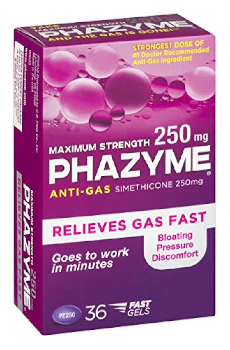 Phazyme Maximum Strength Gas and Bloating Relief | 250 mg 36 Count | eBay