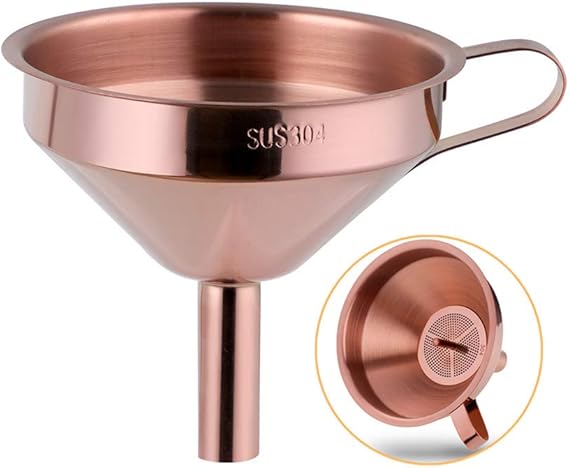 Amazon.com: Stainless Steel Wide Mouth Funnels with Detachable Strainer ...