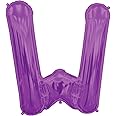 Amazon.com: Northstar Balloons Letter W - Purple Helium Foil Balloon ...