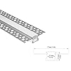 6Pack 6.6FT/2 Meter Plaster-in LED Drywall Aluminum Channel with Flange ...