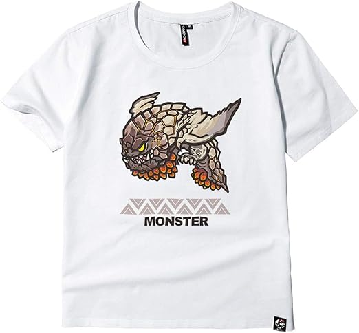 Monster Hunter T-Shirt,Monster Hunter World Fashion Short Sleeve Crew ...