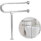Amazon.com: Botabay Handicap Grab Bars Rails 23.6 Inch Toilet Handrails Bathroom Safety Bar Hand ...