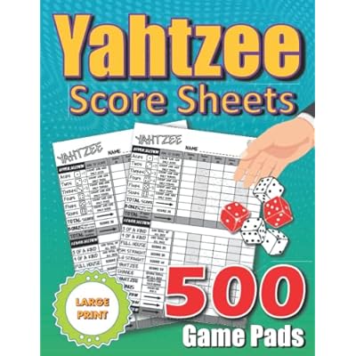 500 Large Print Yahtzee Score Sheets: Bulk Game Pads Philippines | Ubuy