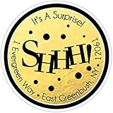 Amazon.com: Personalized Customized Birthday Party Favor Stickers - Shh ...