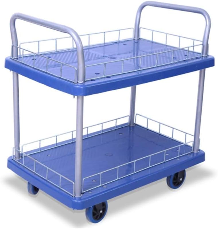 ENH Cargo Trolley Double-layer Mute Flat Trolley Multipurpose Trolley ...