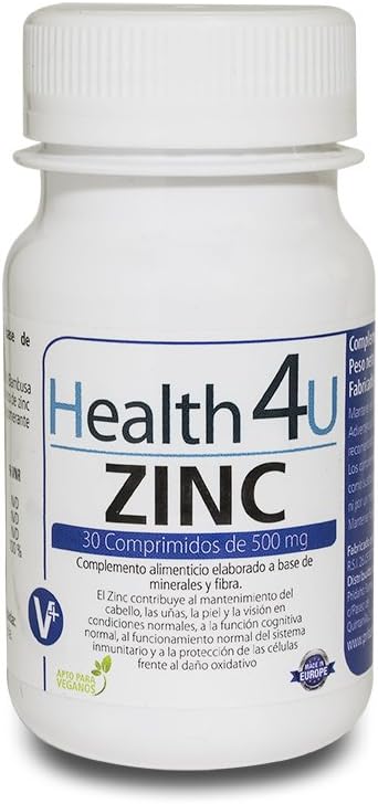 H4U Zinc 30 comprimidos de 500 mg: Amazon.es: Belleza