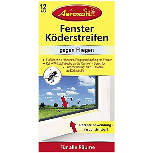 AEROXON Window Fly Killer Strips, Transparent, 18x13x4 cm: Amazon.co.uk ...